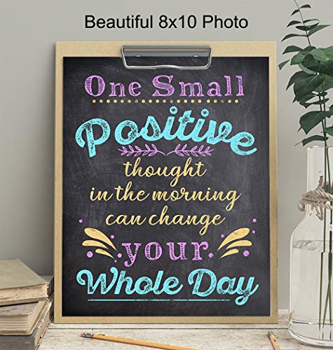 Positive Quotes Wall Decor Poster - Inspirational Uplifting Encouragement Gift for Women, Daughter, Best Friend, Teens, Girls - Motivational Self Improvement Art for Bathroom, Bedroom, Home Office