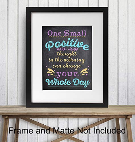 Positive Quotes Wall Decor Poster - Inspirational Uplifting Encouragement Gift for Women, Daughter, Best Friend, Teens, Girls - Motivational Self Improvement Art for Bathroom, Bedroom, Home Office