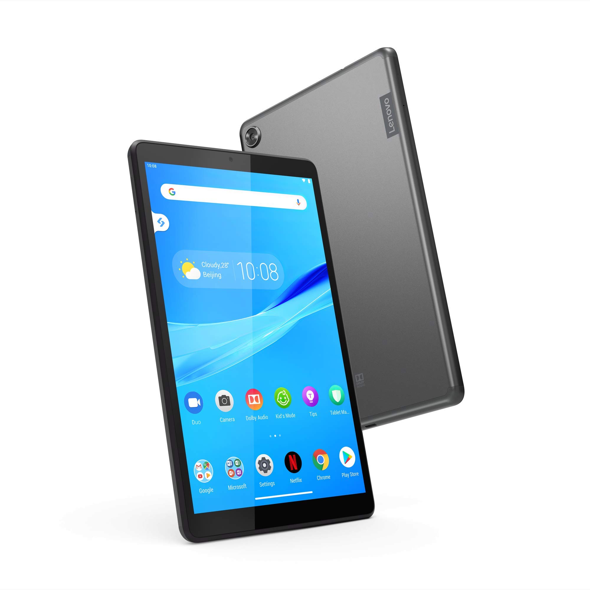 Lenovo Tab M8 Tablet, 8" HD Android Tablet, Quad-Core Processor, 2GHz, 16GB Storage, Full Metal Cover, Long Battery Life, Android 9 Pie, ZA5G0102US, Slate Black (Renewed)