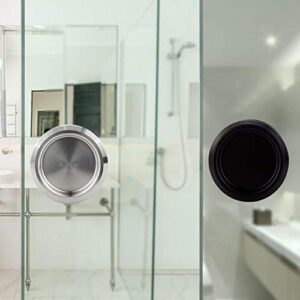 luluxing 304 Stainless Steel Shower Glass Door Sliding Handle Round Handle Shower Glass Door Sliding Knob Bathroom Handle Shower Room Glass Door Accessories Bathroom Round Back-to-Back Handle Pull