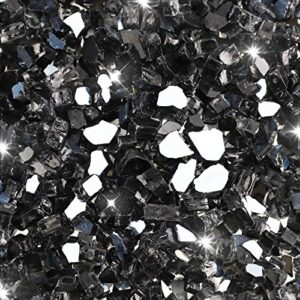 giorbello wholesalers usa - 20 lb. 1/2" black reflective tempered fire glass