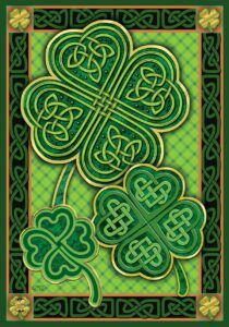 briarwood lane celtic shamrocks st. patrick's day house flag irish 28" x 40"