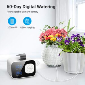 Kollea Reliable Automatic Watering System, Christmas Tree Plant Self Watering System Automatic Drip Irrigation Kit with 60-Day Programmable Timer, Indoor Irrigation System for Potted Plants