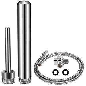 4 pack shower enema system, vonderso 6-foot stainless steel shower douche kit with 2 bathroom handheld nozzles & regulator knob for most shower systems