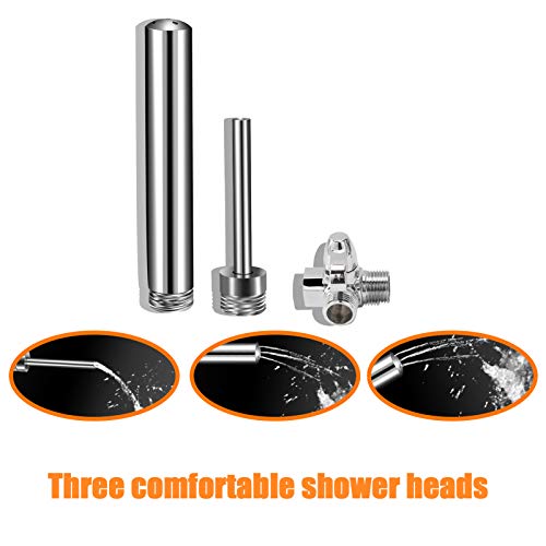 4 Pack Shower Enema System, VONDERSO 6-Foot Stainless Steel Shower Douche Kit with 2 Bathroom Handheld Nozzles & Regulator Knob for Most Shower Systems