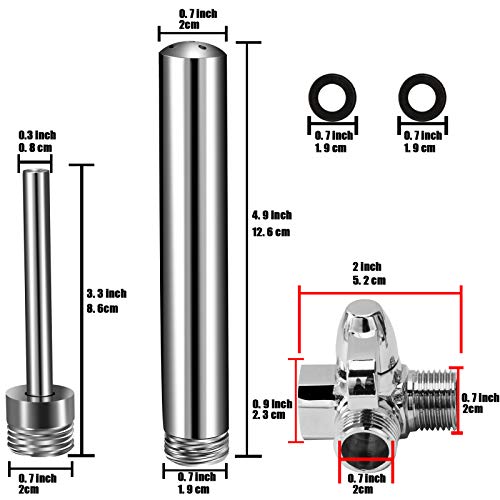 4 Pack Shower Enema System, VONDERSO 6-Foot Stainless Steel Shower Douche Kit with 2 Bathroom Handheld Nozzles & Regulator Knob for Most Shower Systems