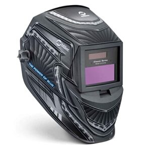 miller 288519 classic series auto darkening welding helmet with clearlight lens, metal matrix