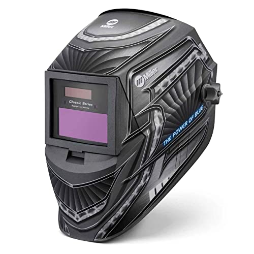 Miller 288519 Classic Series Auto Darkening Welding Helmet with ClearLight Lens, Metal Matrix