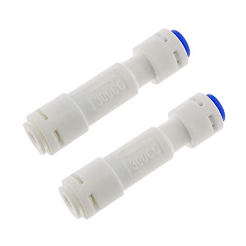 E-outstanding Flow Restrictor 2PCS 1/4Inch 300CC Flow Restrictors with Quick Connect for RO Reverse Osmosis Systems