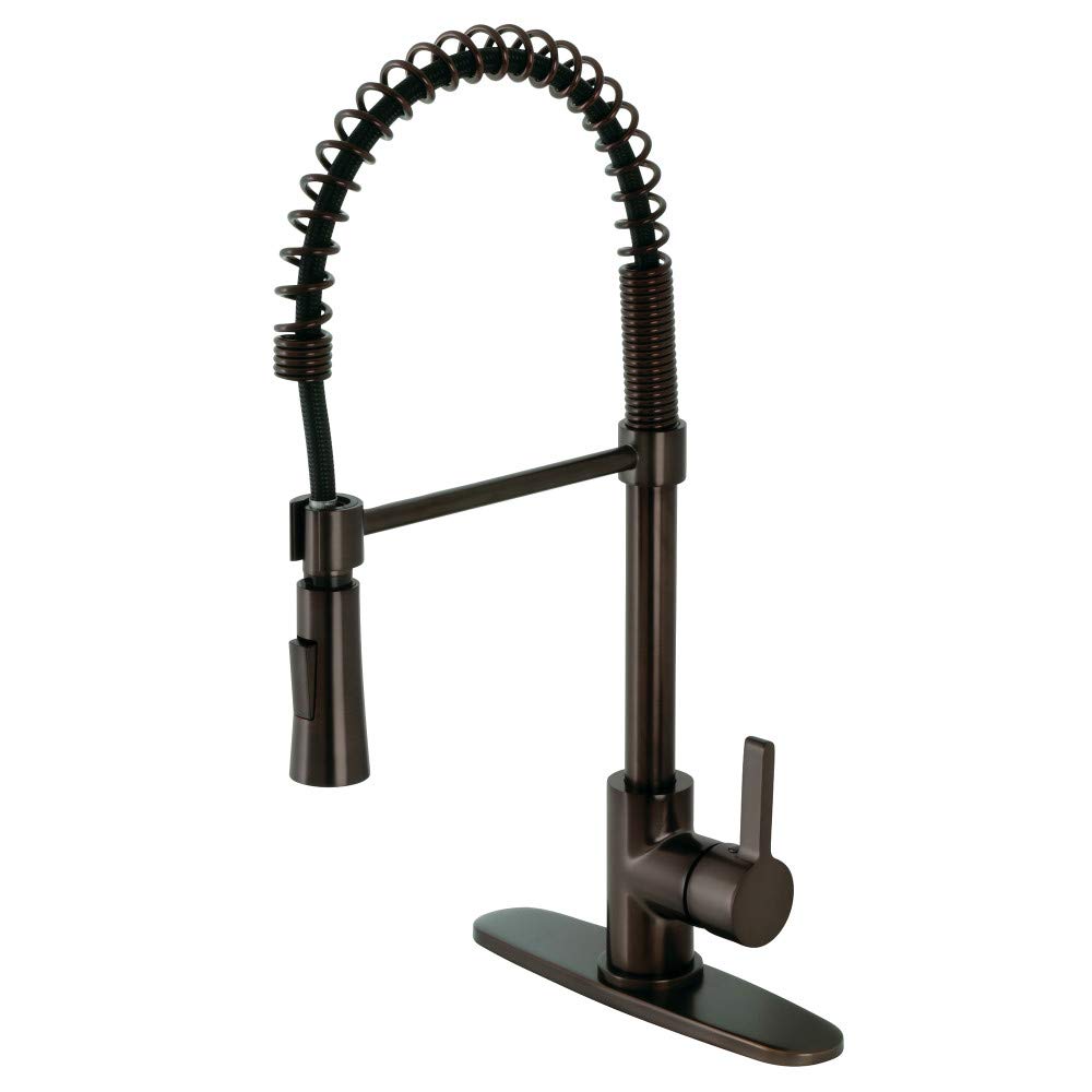 Kingston Brass LS8675CTL Continental Pre-Rinse Kitchen Faucet, Oil Rubbed Bronze