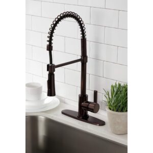 Kingston Brass LS8675CTL Continental Pre-Rinse Kitchen Faucet, Oil Rubbed Bronze