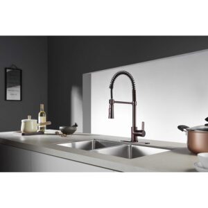 Kingston Brass LS8675CTL Continental Pre-Rinse Kitchen Faucet, Oil Rubbed Bronze