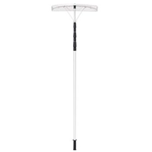 s afstar aluminum roof rake, 6.5’-21’ telescoping snow roof rake w/ 6’’ x 25’’blade & twist-n-lock, lightweight snow rake for house proof, debris, leaves, branches, snow removal