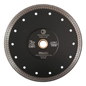 whirlwind usa lcpm 7",super thin premium continuous rim tile saw diamond blades,for cutting porcelain tiles granite marble ceramics (7 inch)