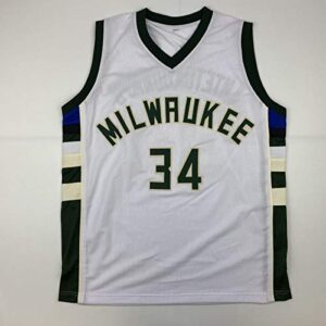 Autographed/Signed Giannis Antetokounmpo Milwaukee White Basketball Jersey JSA COA