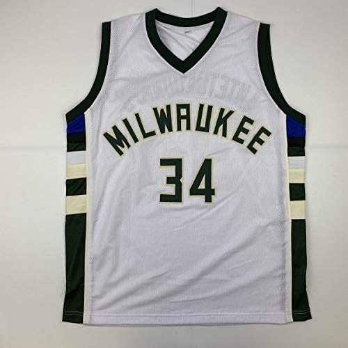 Autographed/Signed Giannis Antetokounmpo Milwaukee White Basketball Jersey JSA COA