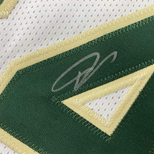 Autographed/Signed Giannis Antetokounmpo Milwaukee White Basketball Jersey JSA COA