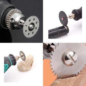 60Pcs Rotary Cutting Wheels Tool Kit, Resin Cut Off Wheels Disc, Mini HSS Saw Blades Cutter, Diamond Cutting Kit with Mandrels for Wood Glass Plastic Stone Metal