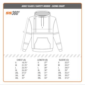 SafetyShirtz SS360 Wildland Hoodie - Orange - ANSI Class 3 - PNW Sasquatch XL