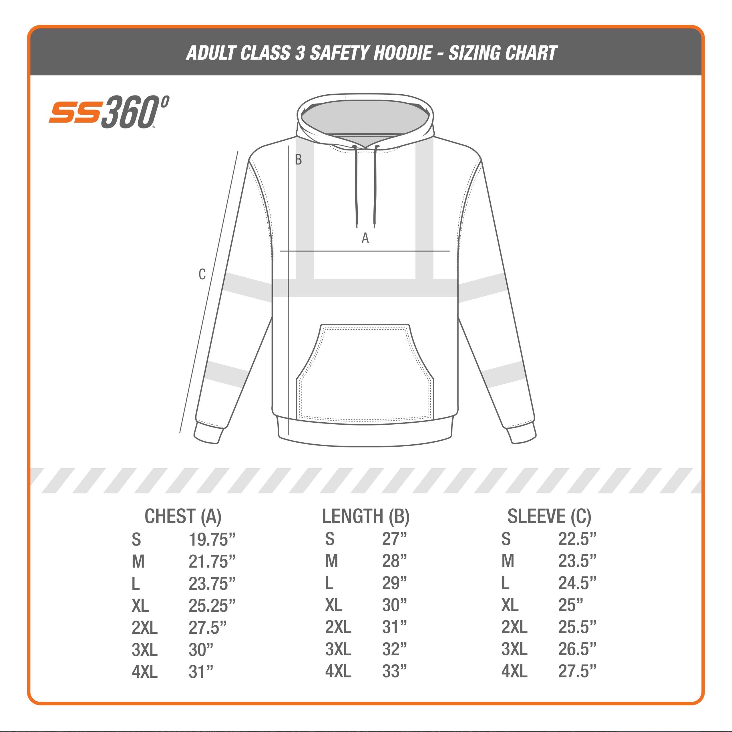 SafetyShirtz SS360 Wildland Hoodie - Orange - ANSI Class 3 - PNW Sasquatch XL