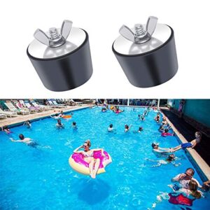 Pool Winterizing Plugs 1.25" to1.5 Swimming Pool Winter Expansion Plugs with SS Screw, Stainless Steel Bolts,Pack of 2