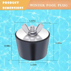 Pool Winterizing Plugs 1.25" to1.5 Swimming Pool Winter Expansion Plugs with SS Screw, Stainless Steel Bolts,Pack of 2