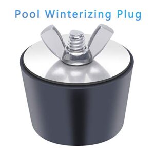 Pool Winterizing Plugs 1.25" to1.5 Swimming Pool Winter Expansion Plugs with SS Screw, Stainless Steel Bolts,Pack of 2