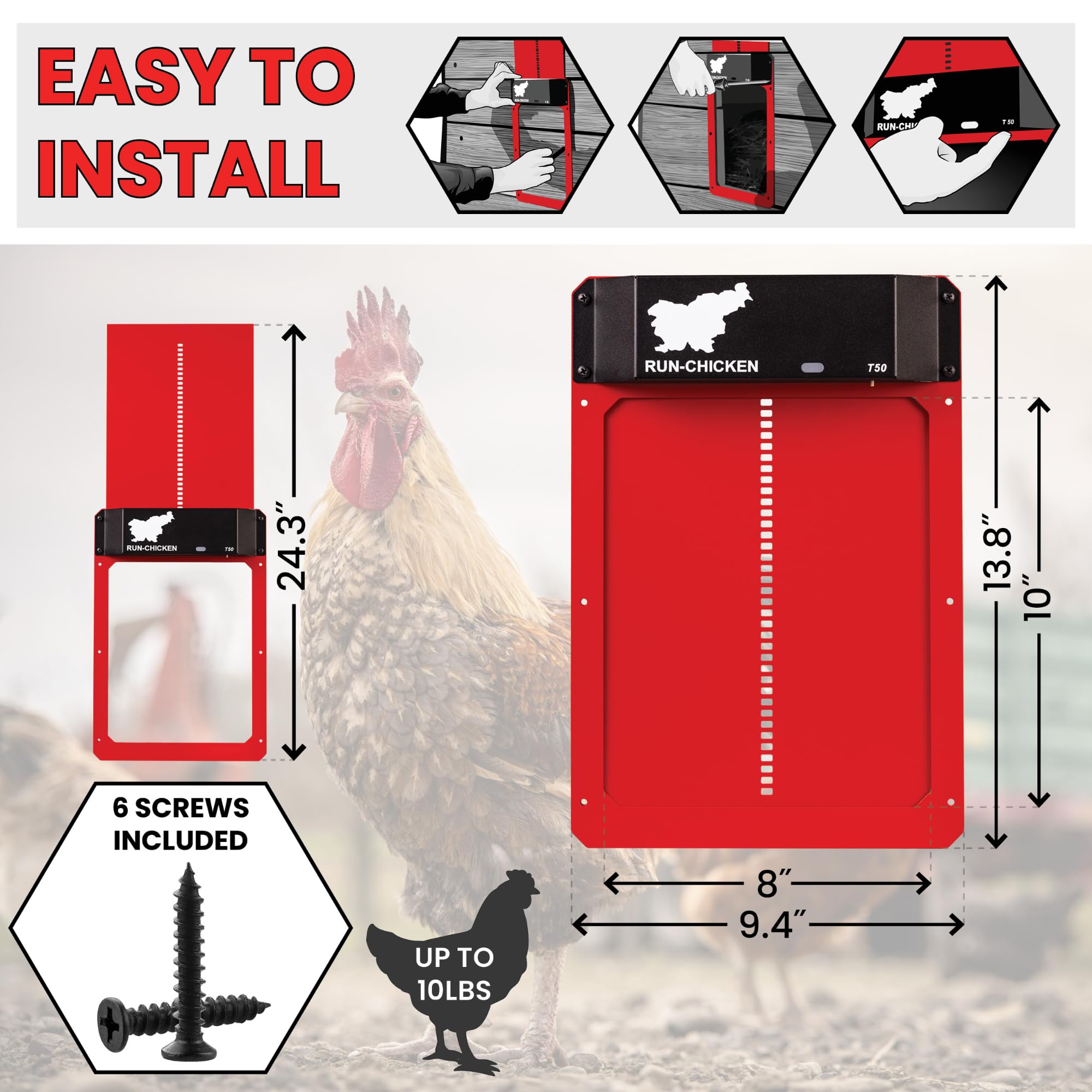 Run Chicken Door Model T50 (Reed)