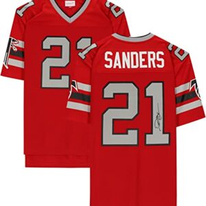 Deion Sanders Atlanta Falcons Autographed Mitchell & Ness Red Replica Jersey - Autographed NFL Jerseys