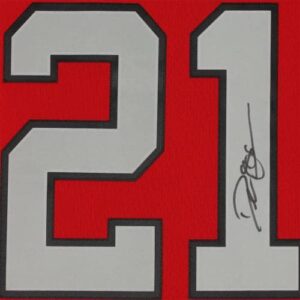 Deion Sanders Atlanta Falcons Autographed Mitchell & Ness Red Replica Jersey - Autographed NFL Jerseys