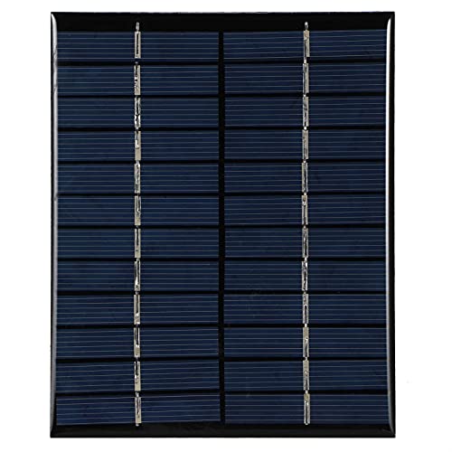 Yosoo Solar Panel Battery Charger, 2W 12V DIY Polycrystalline Silicon Solar Panel High-Efficiency Module Good Sealing Mini Solar Panel for Solar Light Science Project Charging