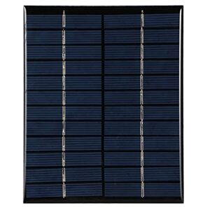 yosoo solar panel battery charger, 2w 12v diy polycrystalline silicon solar panel high-efficiency module good sealing mini solar panel for solar light science project charging