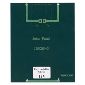 Yosoo Solar Panel Battery Charger, 2W 12V DIY Polycrystalline Silicon Solar Panel High-Efficiency Module Good Sealing Mini Solar Panel for Solar Light Science Project Charging