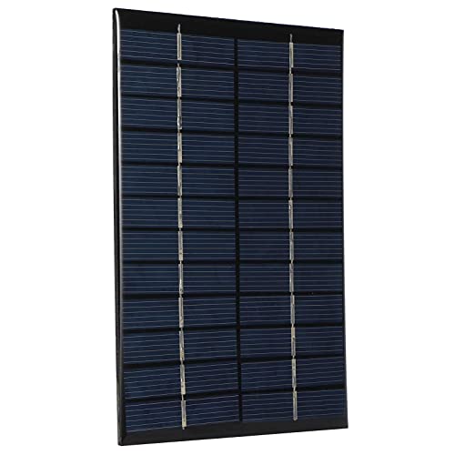 Yosoo Solar Panel Battery Charger, 2W 12V DIY Polycrystalline Silicon Solar Panel High-Efficiency Module Good Sealing Mini Solar Panel for Solar Light Science Project Charging