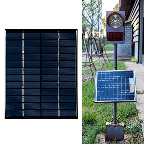 Yosoo Solar Panel Battery Charger, 2W 12V DIY Polycrystalline Silicon Solar Panel High-Efficiency Module Good Sealing Mini Solar Panel for Solar Light Science Project Charging