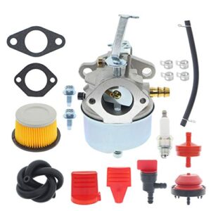 cnfaner carburetor for tecumseh 5hp 6hp 631828 631067 631067a h30 h50 h60 hh60 hh70 47279 47261 65582v deere 624d with air filter kit