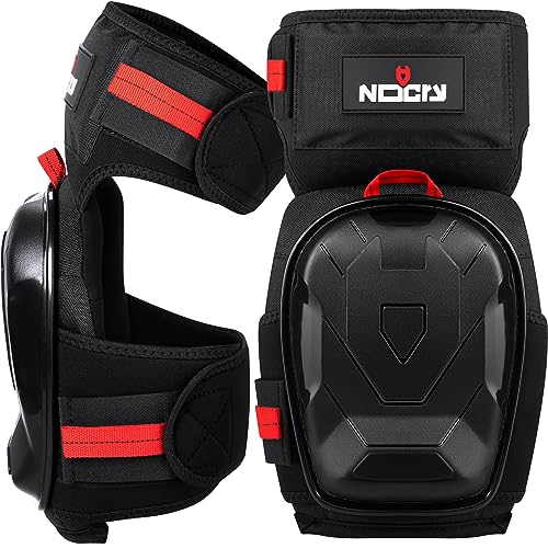 NoCry Professional Work Knee Pads for Men Construction — Unique Ankle Support, Heavy Duty Anti-Slip Cap, Extra Thick Gel & Foam Cushion, Reinforced Thigh & Shin Non-Slip Straps, Fits Men and Women