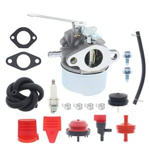 cnfaner carburetor for tecumseh 3hp 2-cycle snowblower 640086a hsk600 hsk635 ccr powerlite ccr1000 snow blower