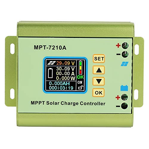 Solar Panel Charge Controller, MPT-7210A Aluminum Alloy LCD Display MPPT Solar Panel Charge Controller Lithium 24V / 36V / 48V / 60V / 72V Battery Charge Controller