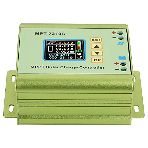 Solar Panel Charge Controller, MPT-7210A Aluminum Alloy LCD Display MPPT Solar Panel Charge Controller Lithium 24V / 36V / 48V / 60V / 72V Battery Charge Controller