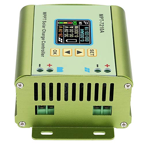 Solar Panel Charge Controller, MPT-7210A Aluminum Alloy LCD Display MPPT Solar Panel Charge Controller Lithium 24V / 36V / 48V / 60V / 72V Battery Charge Controller