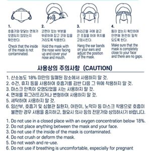 INT 【 30 Pack Black Mask Certified, 4-Layered Face Safety, Patented Adjustable Earloop, Individually Sealed Package MADE IN KOREA