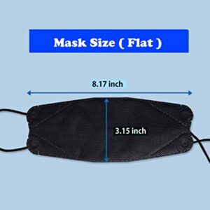 INT 【 30 Pack Black Mask Certified, 4-Layered Face Safety, Patented Adjustable Earloop, Individually Sealed Package MADE IN KOREA