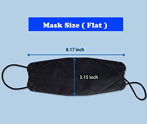 INT 【 30 Pack Black Mask Certified, 4-Layered Face Safety, Patented Adjustable Earloop, Individually Sealed Package MADE IN KOREA