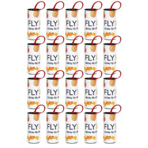 20 pcs fly paper strips sticky fly traps ribbons, fly tape catcher bug gnat mosquito &insect killer for indoor and outdoor use