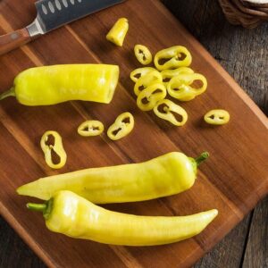 Sweet Banana Pepper Seeds,50 Count "COOL BEANS N SPROUTS" Brand. Heirloom. Non-GMO. Home Gardening.