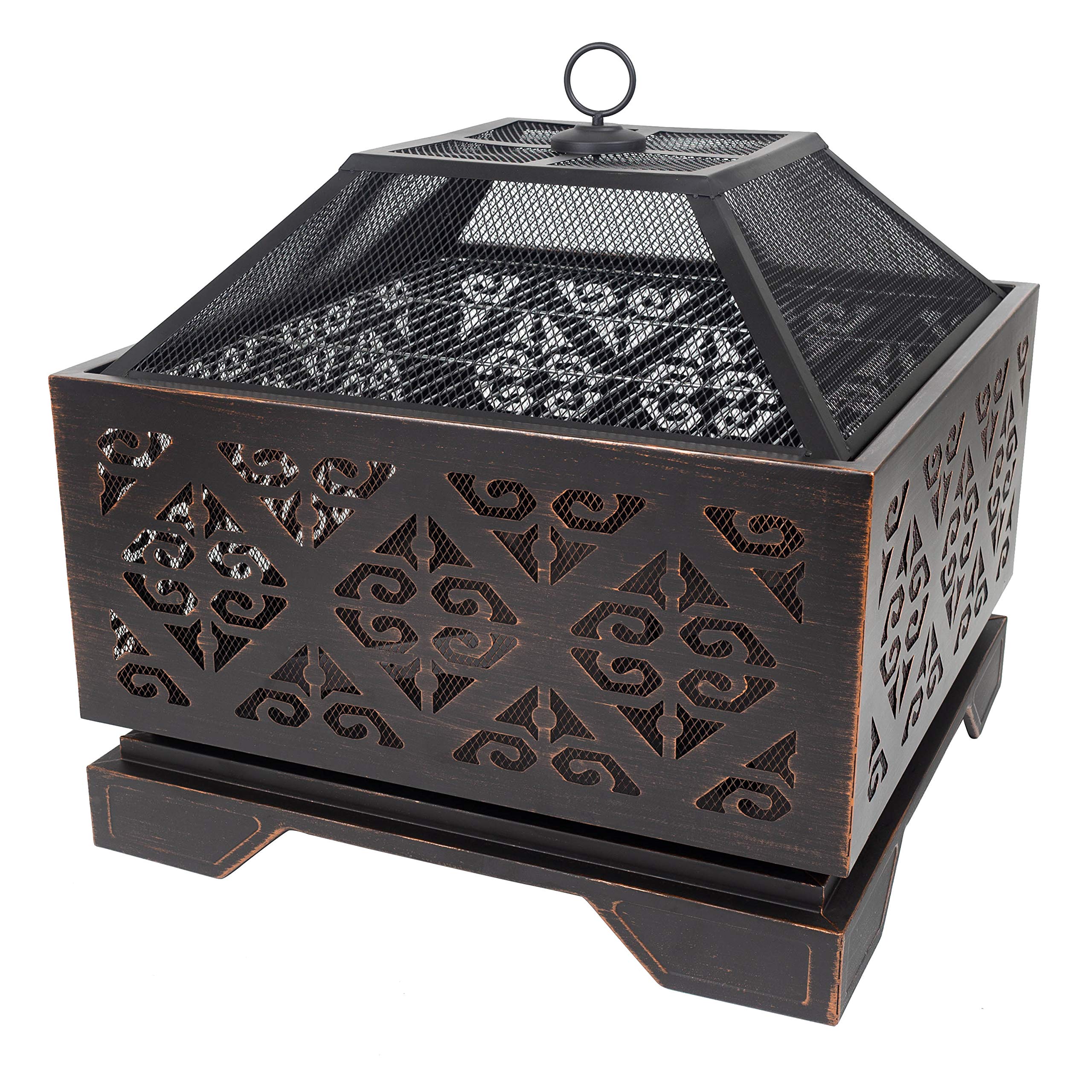 Pleasant Hearth OFW118S fire Pit, Rubbed Bronze