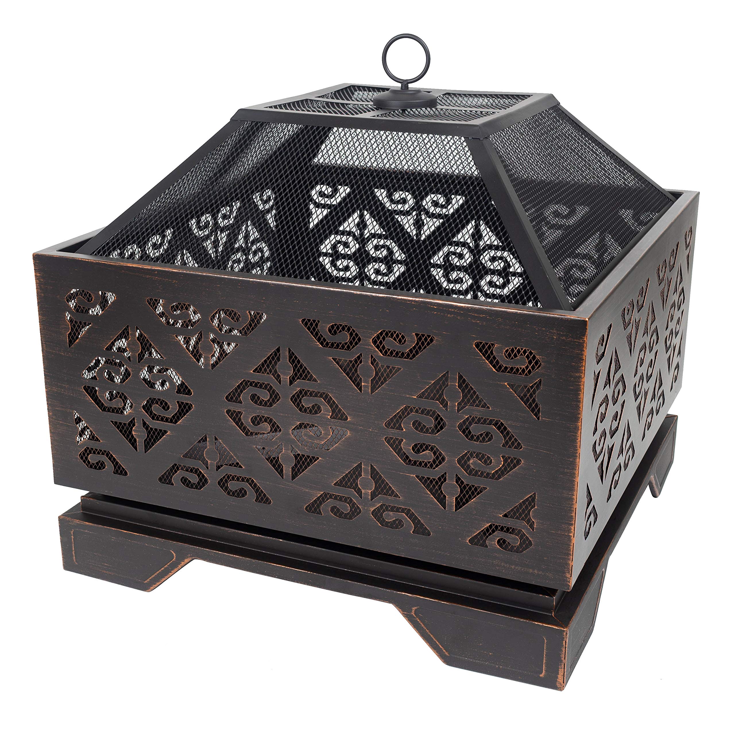 Pleasant Hearth OFW118S fire Pit, Rubbed Bronze