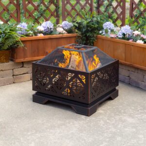 Pleasant Hearth OFW118S fire Pit, Rubbed Bronze