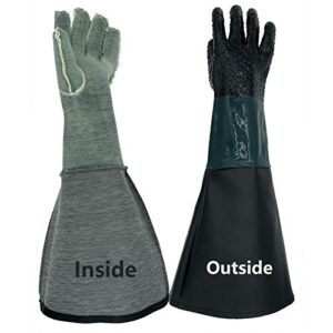 SHUNJIE Sandblasting Gloves 23.6" Rubber Gloves for Sandblaster Cabinets Sand Blaster Gloves Kits